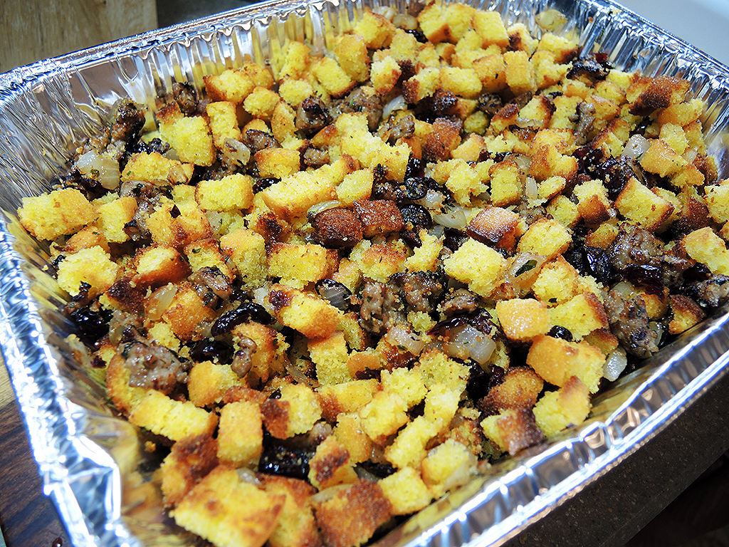 Cornbread Stuffing with Sausage and Cranberries Recipe – Home Is A Kitchen